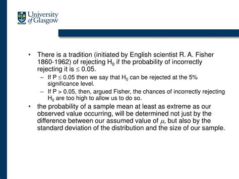 Ppt Lecture 5 Introduction To Hypothesis Tests Slides Available From Statistics And Spss Page Of