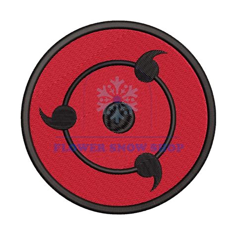 Three Tomoe Sharingan Symbol Embroidery File Inspire Uplift