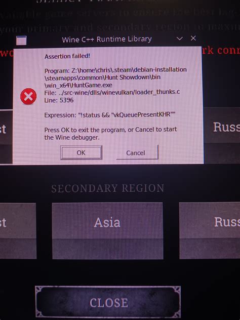 Hunt Doesnt Want To Connect To Any Of The Reigional Servers Eac
