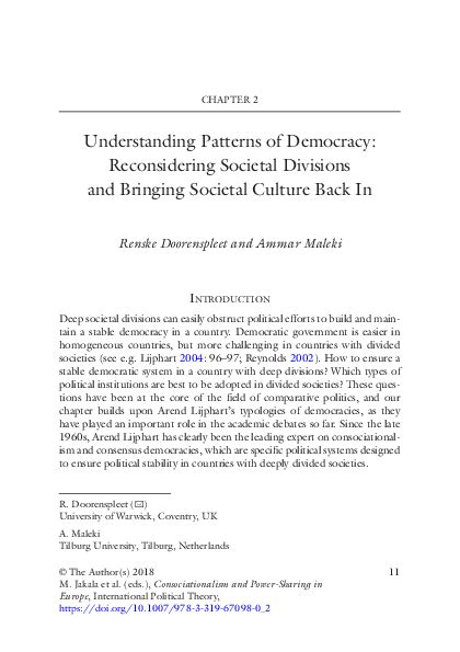 Pdf Consociationalism And Power Sharing In Europe Arend Lijpharts