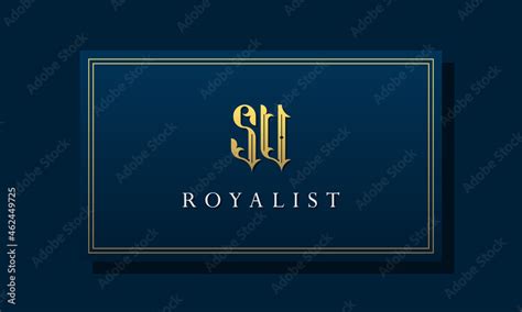 Royal Vintage Intial Letter Sv Logo Stock Vector Adobe Stock