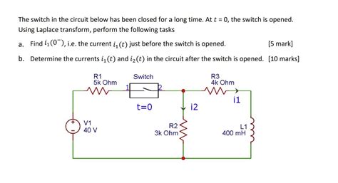 Solved The Switch In The Circuit Below Has Been Solutioninn