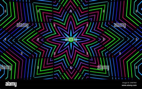 Abstract Radial Background With Animation Of Moving Colorful Patterns