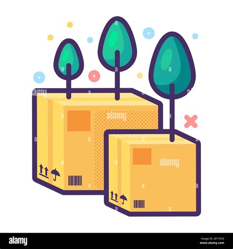 Paper Recycling Green And Ecology Concept Flat Design Trees Growing