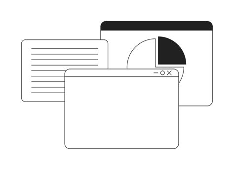 Open Multiple Webpages In Browser Monochrome Flat Vector Icon