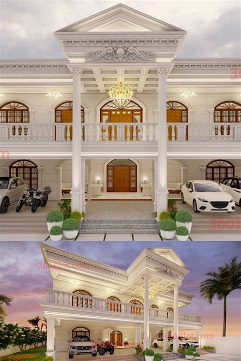 Clasic Villa 3d Elevation Classic House Front 3d Elevation Design In