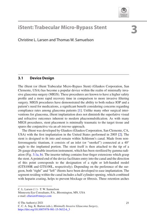 Pdf Istent Trabecular Micro Bypass Stent