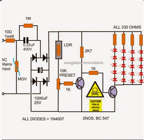 How To Make A Simple LED Automatic Day Night Lamp Circuit