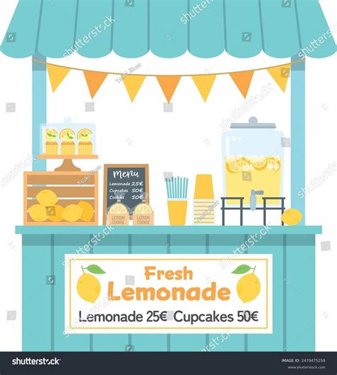 Cute Peppermint Green Lemonade Stand Stock Vector Royalty Free