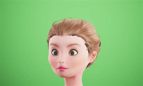 3d Model Cartoon Girl Vr Ar Low Poly Cgtrader