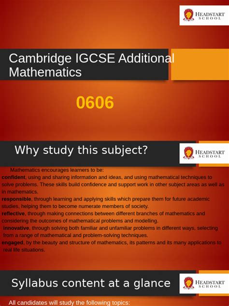 Igcse Additional Mathematics0606 Pdf