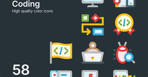 coding icons icons ft coding and programming envato