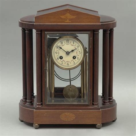 Reloj De Chimenea Siglo Xx Elaborado En Madera Mecanismo De PÃƒÂ