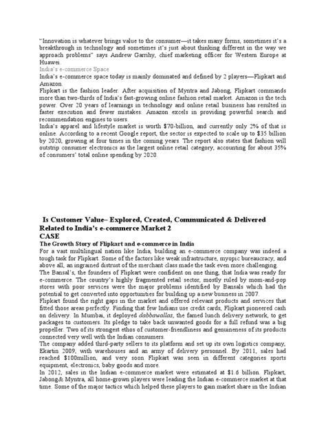 Indias E Commerce Space Dominated By Flipkart And Amazon Pdf E