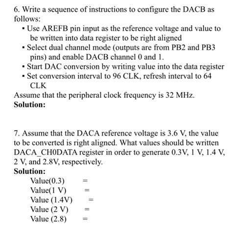 6 Write A Sequence Of Instructions To Configure The