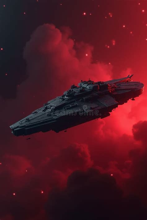 Spaceship Frozen In A Nebula Stock Illustration Illustration Of Space Vehicle 342487054