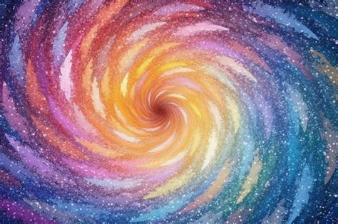 Premium Ai Image Iridescent Sparkle Rainbow Fairy Dust Spiral Swirl Ai Generative