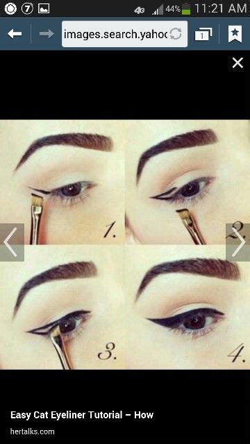 Kitty Eyes Cat Eyeliner Tutorial Cat Eyeliner Eyeliner Tutorial