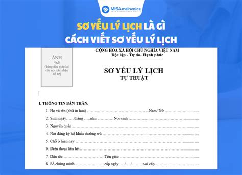 Sơ Yếu Lý Lịch Là Gì Cách Viết Sơ Yếu Lý Lịch Xin Việc Chi TiẾt