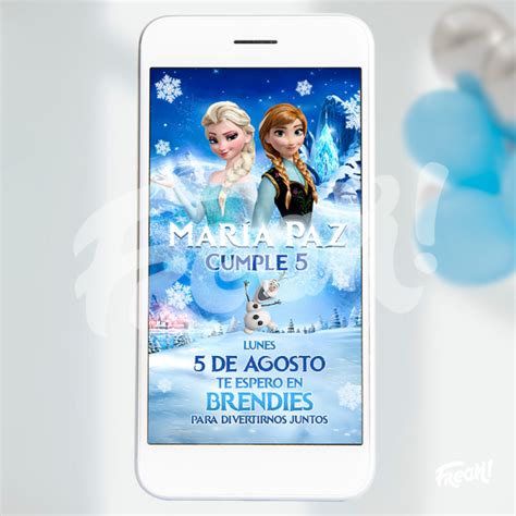 Frozen Anna Elsa Y Olaf Freak Invitaciones Digitales