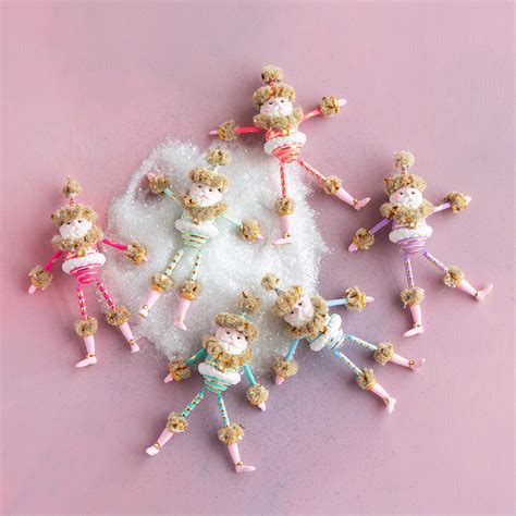 Rainbow Papa Noel Ornament White Glitterville Studios