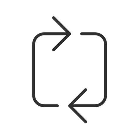 Arrow Cycle Infinite Loop Process Processing Thin Line Arrow Icon
