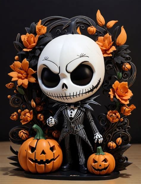 Premium Ai Image Chibi Jack Skellington