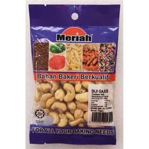 Meriah Biji Gajus Cashew Nut 70g Shopee Malaysia