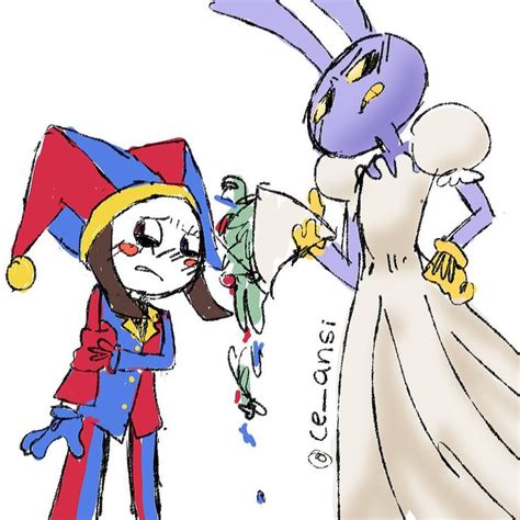 The Amazing Digital Circus Tadc Pomni X Jax Circus Fan Art Digital Amazing Over The