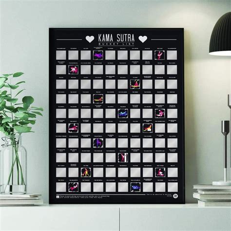 100 Kama Sutra Sex Positions Scratch Poster Krush