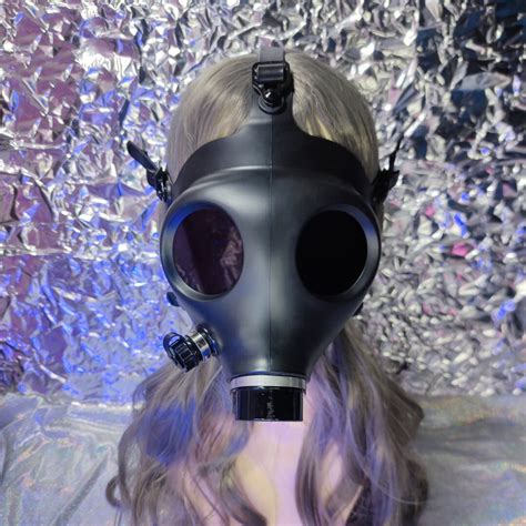 Latex Cloth Gas Mask Asphyxiation Mask Fetish Sex Toy Sex Etsy