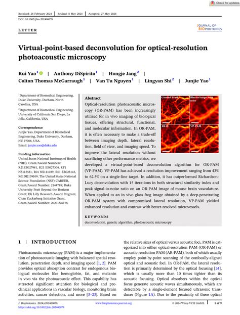 Pdf Virtual‐point‐based Deconvolution For Optical‐resolution