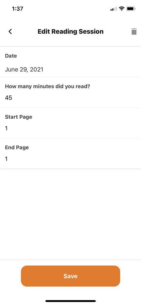 how to edit or delete a reading session on the app beanstack help center