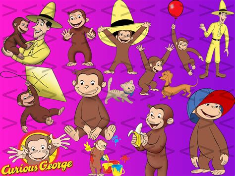 Curious George Instant Download Cartoon Svg Outline Cartoon Svg Cartoon Png Etsy