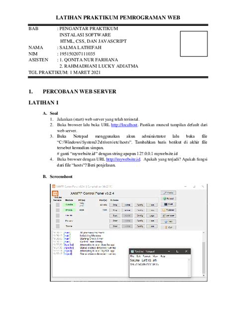 Pdf Latihan Praktikum Pemrograman Web