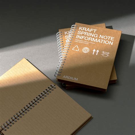 Ardium Kraft Wire Bound Lined Notebook Ruled Notebook