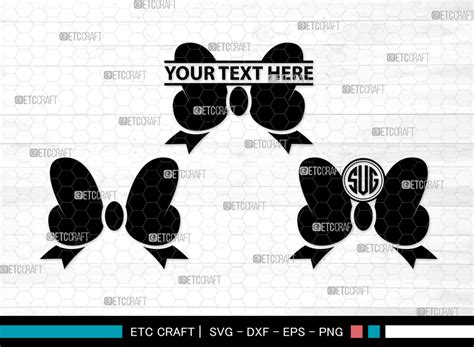 Bow Monogram Bow Silhouette Bow Svg Graphic By Pixel Elites