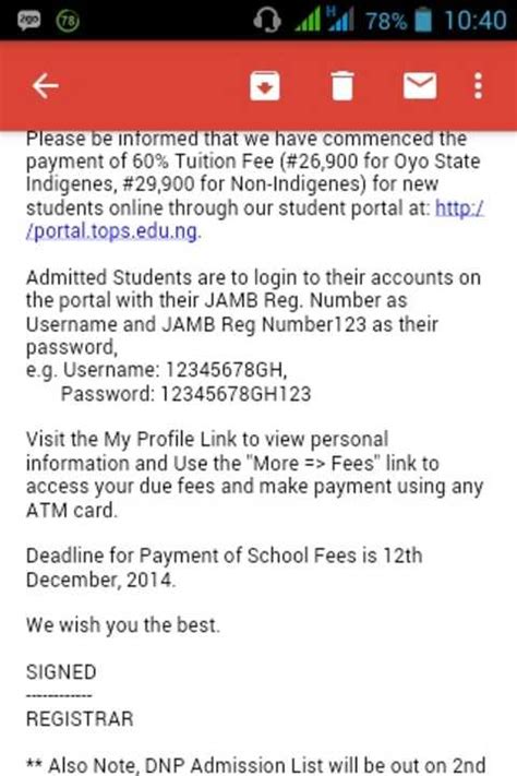 The Polytechnic Ibadan 20142015 Admission Processes For Prelim Nd