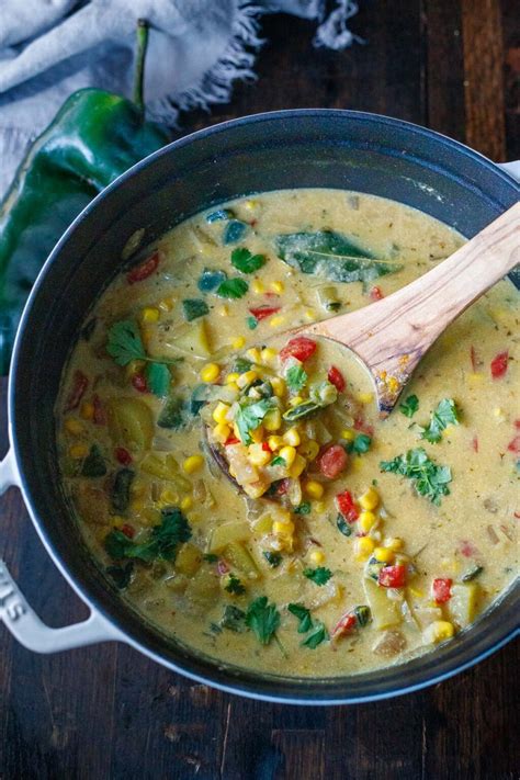 Poblano Corn Chowder Video Feasting At Home