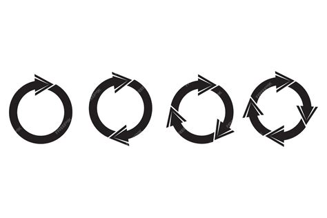 Premium Vector Arrow Circle Icons Rotating Arrow Symbols Loop Vector