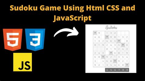 sudoku game using html CSS and JavaScript - CodeWithCurious