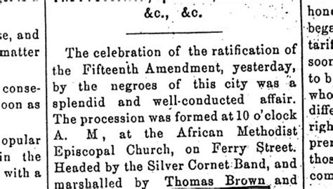 150th Anniversary Of The Passage Of The 15th Amendment Tippecanoe