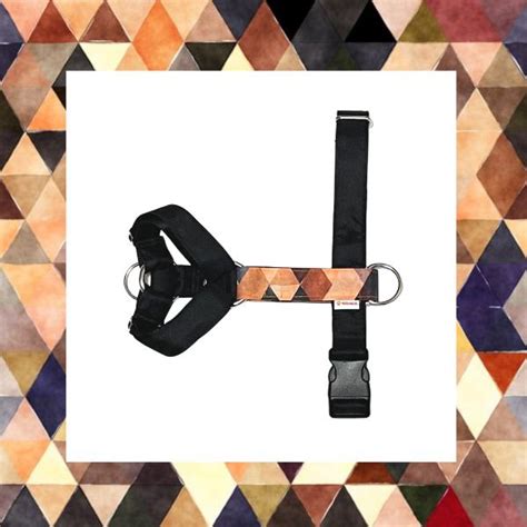 Arnes para perro Impermeable Negro Triángulos Marrón