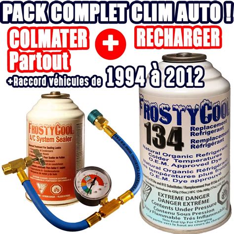 Kit Complet Frostycool 134 Anti Fuites Circuit Clim Auto Gaz