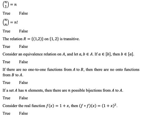 solved question 2 true or false a 𝑛 1 𝑛