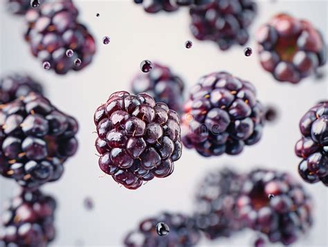 Photography Of Blackberries Falling From The Sky Hyperpop Colour