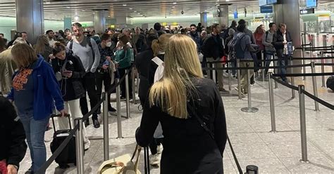 Woman Collapses In Heathrow Chaos After All Passport E Gates Go Down