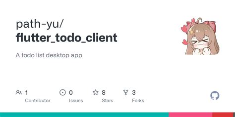 GitHub Path Yu Flutter Todo Client A Todo List Desktop App