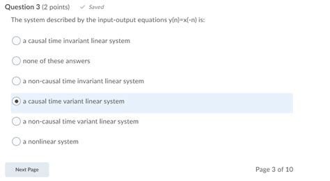 Solved Question Points Saved The System Described By Chegg