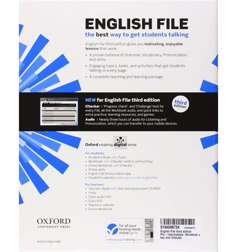 English File 3rd Edition Pre-Intermediate: Workbook with Key with ...